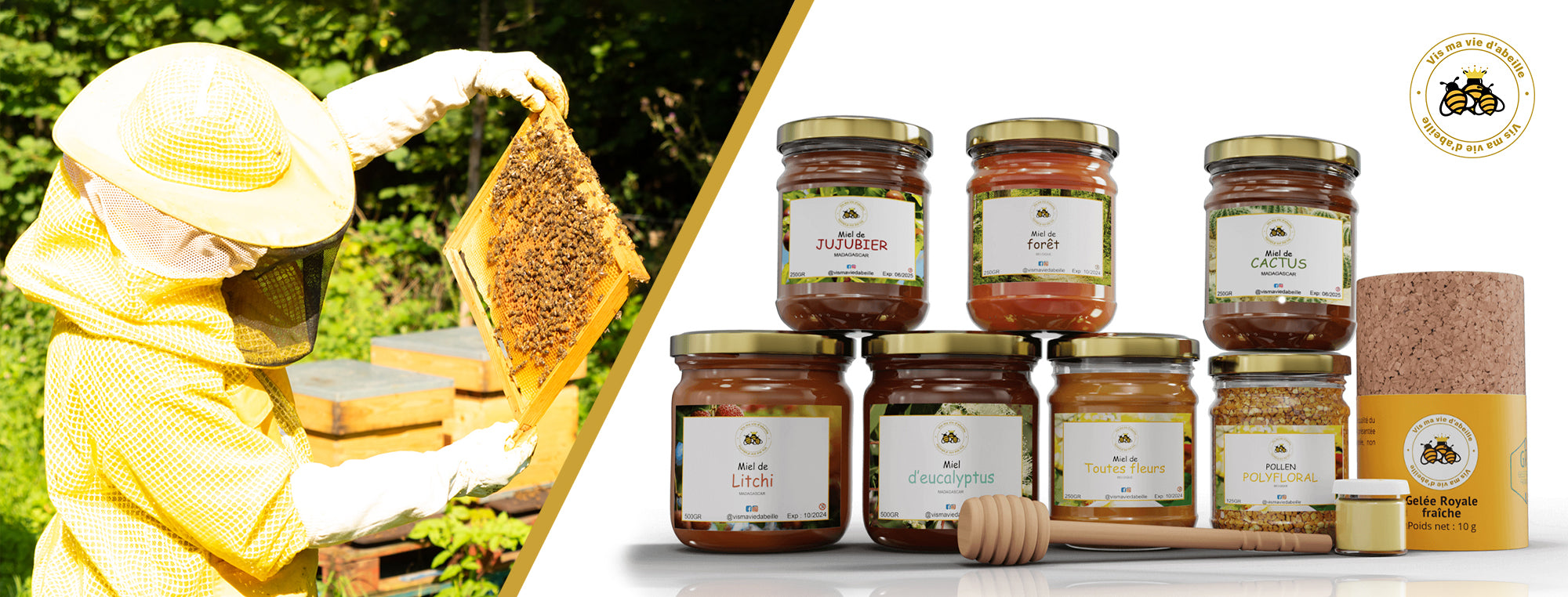 Découvrez la richesse de nos miels et produits de la ruche de qualité. – Vis ma vie d'abeille